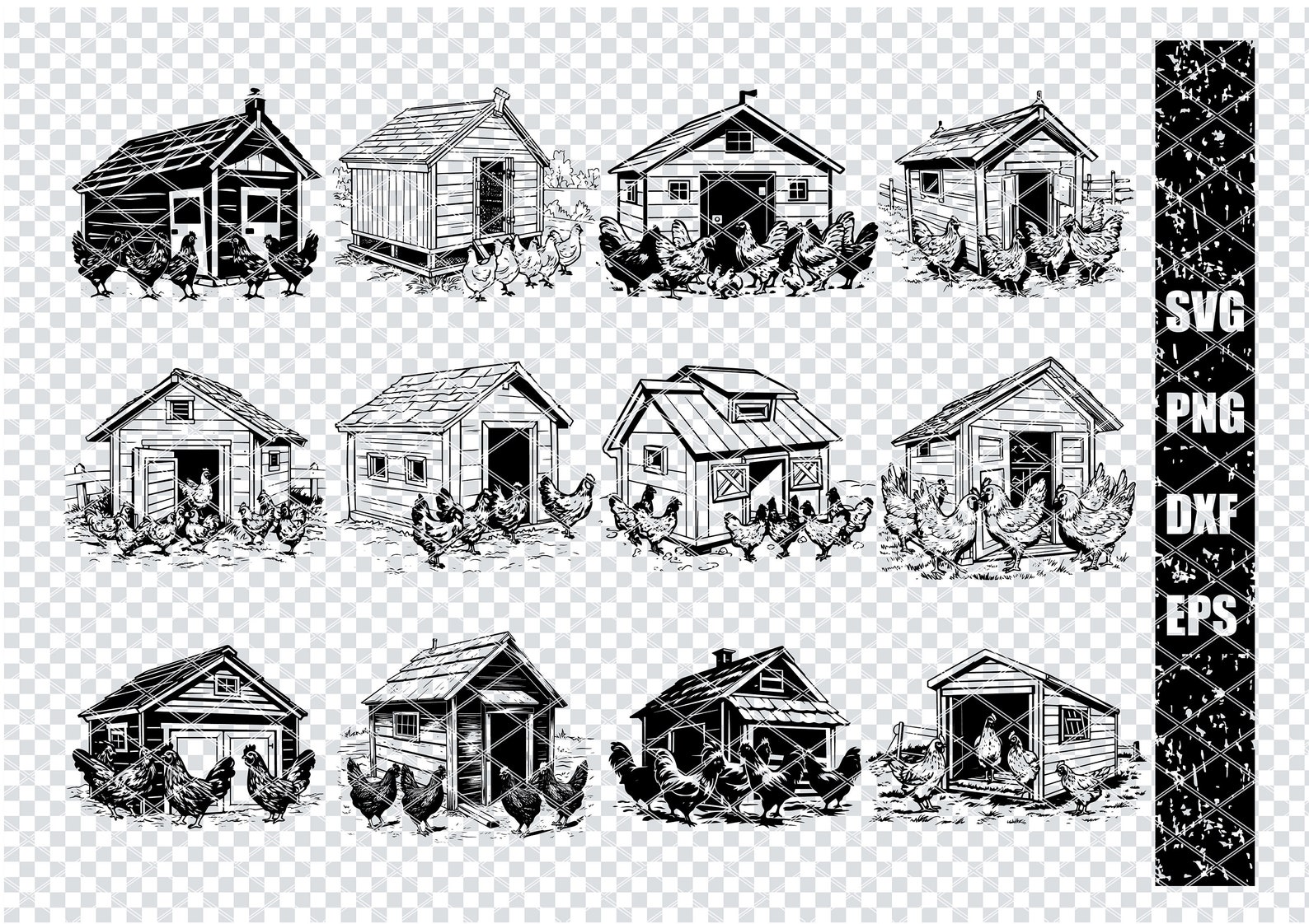 CHICKEN COOP SVG, Chicken House Svg Files for Cricut, Chicken Coop Farm ...