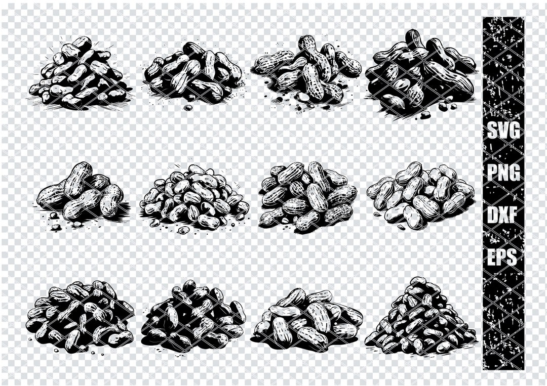 GROUNDNUT PEANUT SVG, Peanut Svg Files for Cricut, Peanut Snack Clipart ...