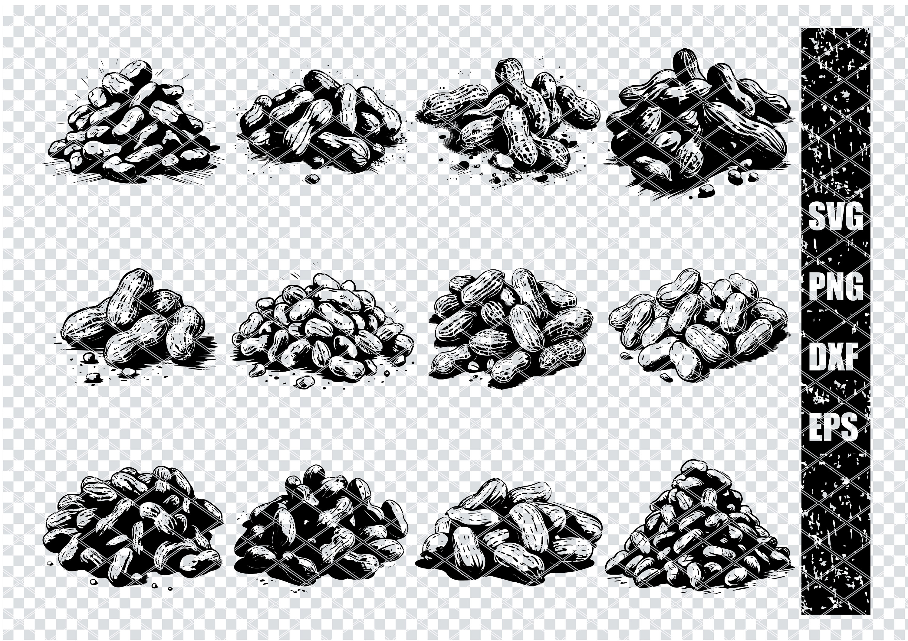 GROUNDNUT PEANUT SVG, Peanut Svg Files for Cricut, Peanut Snack Clipart ...