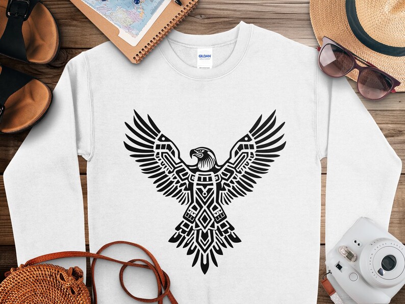 AZTEC EAGLE SYMBOL Svg, Aztec Eagle Tribal Svg Files for Cricut, Aztec ...