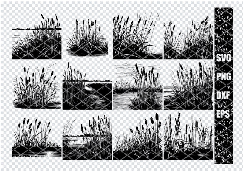 CATTAIL REED GRASS Svg, Cattail Swamp Grass Svg Files for Cricut ...