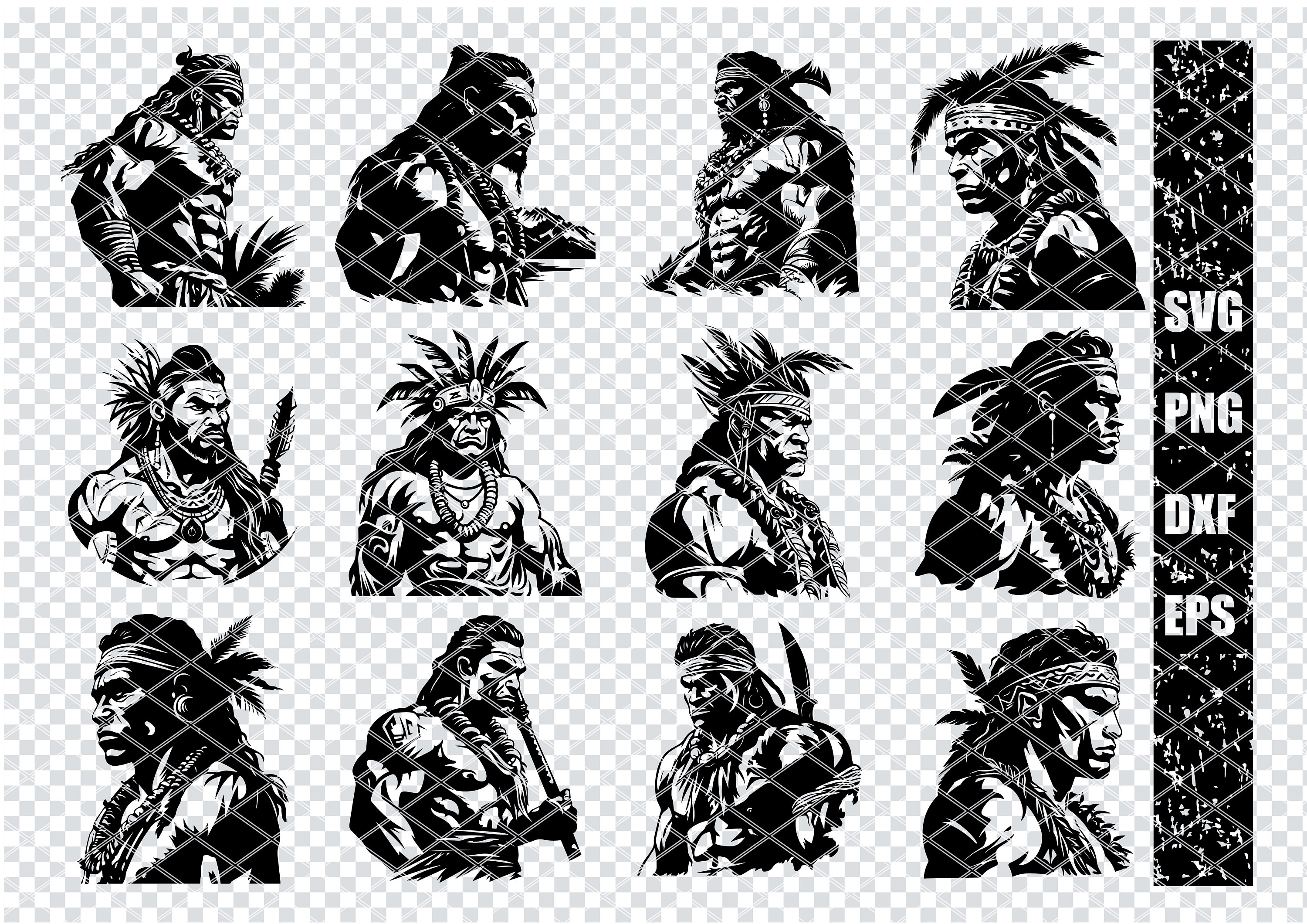 NATIVE HAWAIIAN WARRIOR Svg, Polynesian Warrior Svg Files for Cricut ...