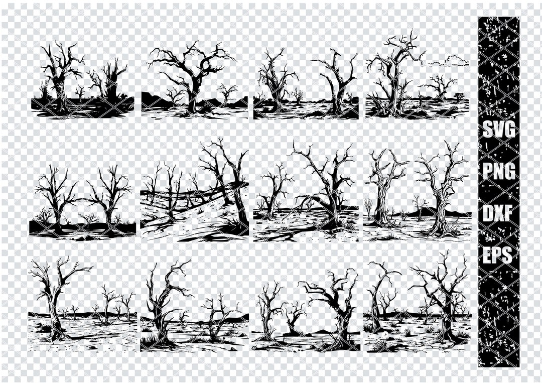 DEAD ROTTEN TREES Svg, Desert Rotten Trees Svg Files for Cricut ...