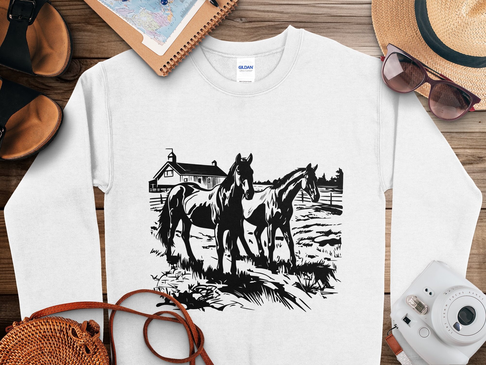 HORSE FARM SVG, Horse Ranch Svg Files for Cricut, Horse Stable Clipart ...