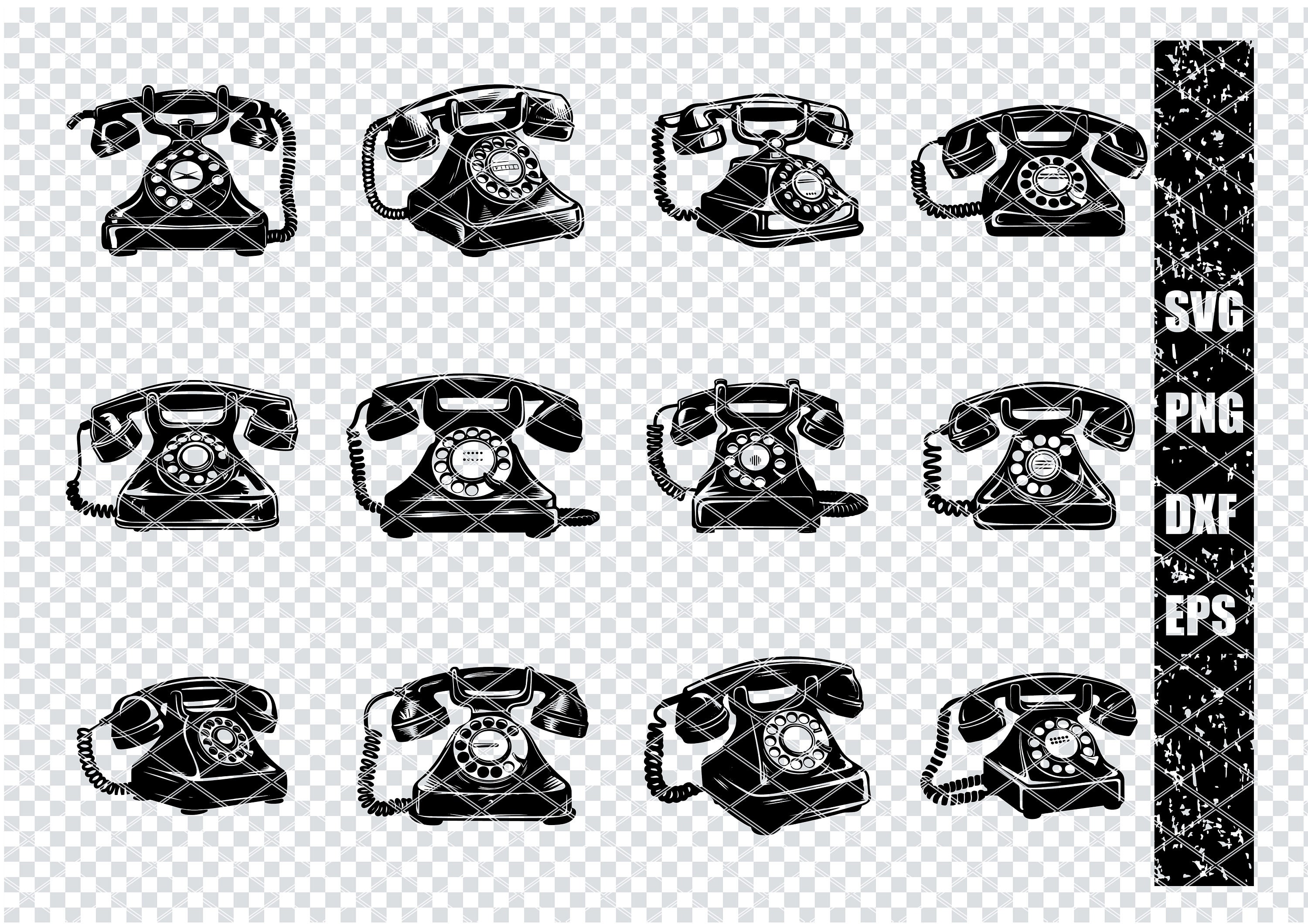 VINTAGE TELEPHONE Svg, Classic Telephone Svg Files for Cricut, Retro ...