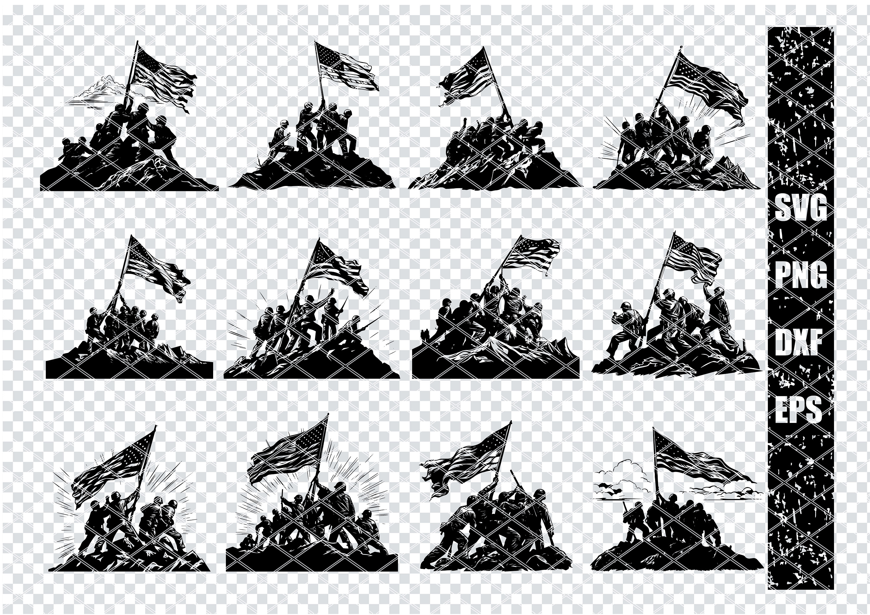 IWO JIMA FLAG Raising Svg, Jima Flag Raising Svg Files for Cricut ...