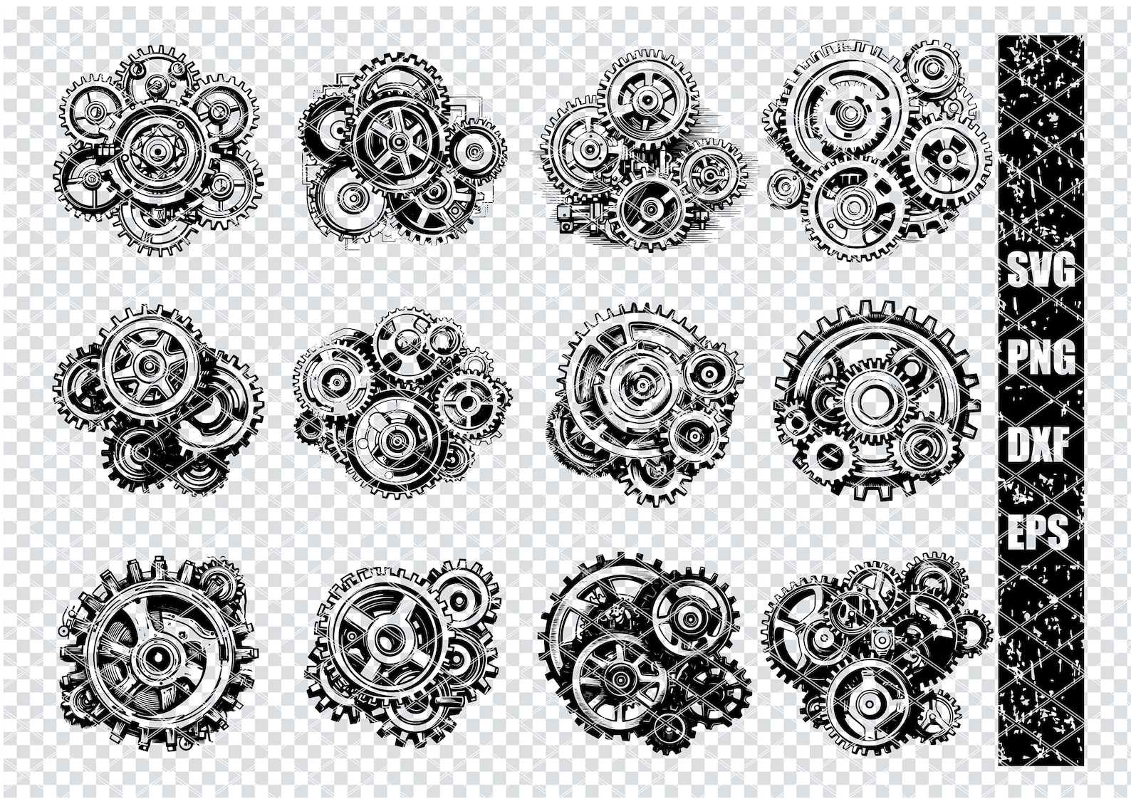 MECHANICAL GEAR SVG, Machine Cogs Svg Files for Cricut, Mechanical ...