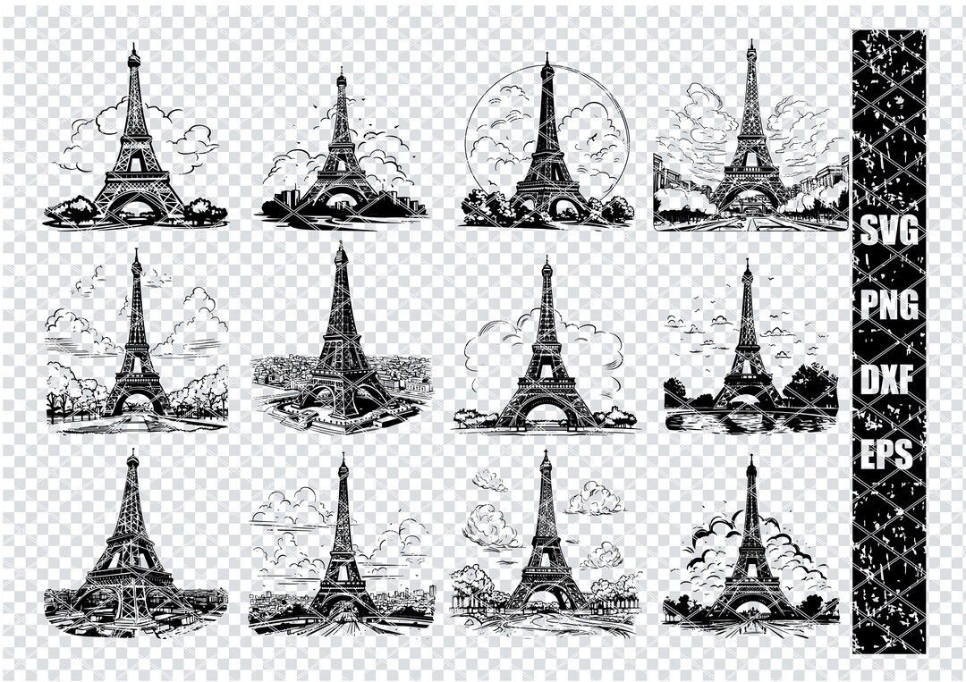 PARIS EIFEL TOWER Svg, French Eifel Tower Svg Files for Cricut, Eifel ...