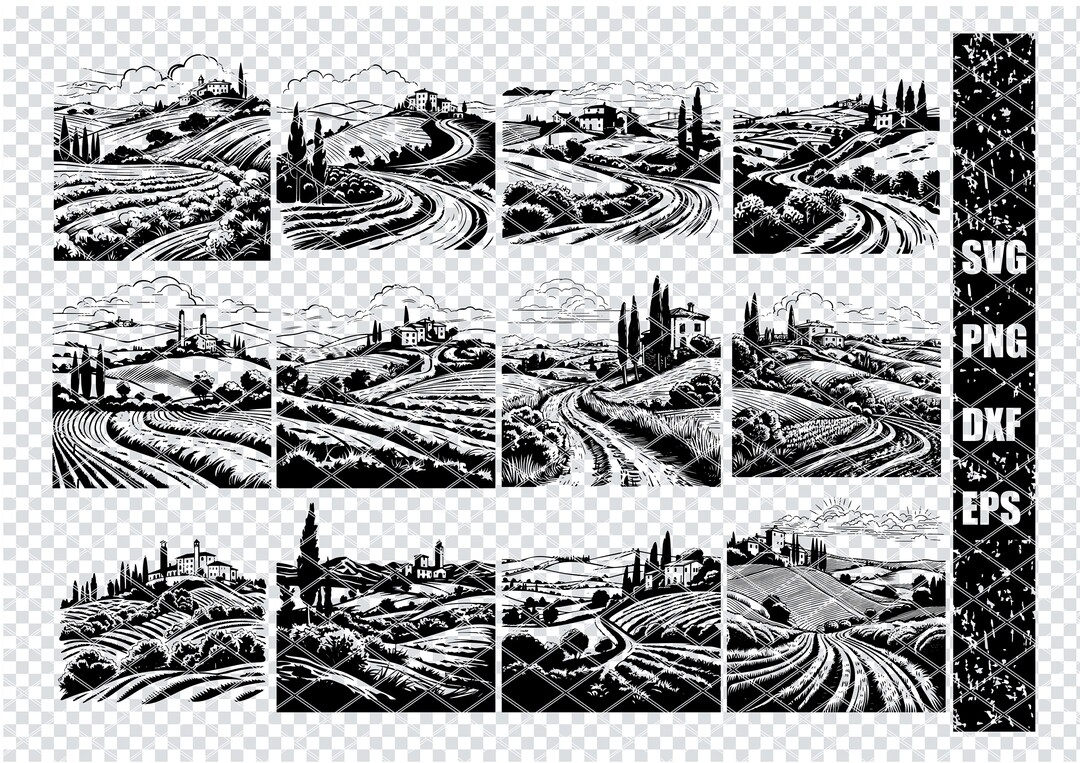 ITALY TUSCANY SCENE Svg, Italy Tuscany Scene Svg Files for Cricut ...