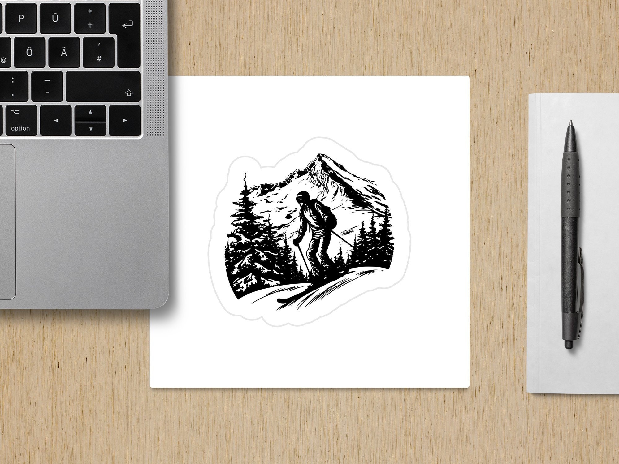 SKIING DOWNHILL SLOPE Svg, Mountain Skiing Svg Files for Cricut, Winter ...