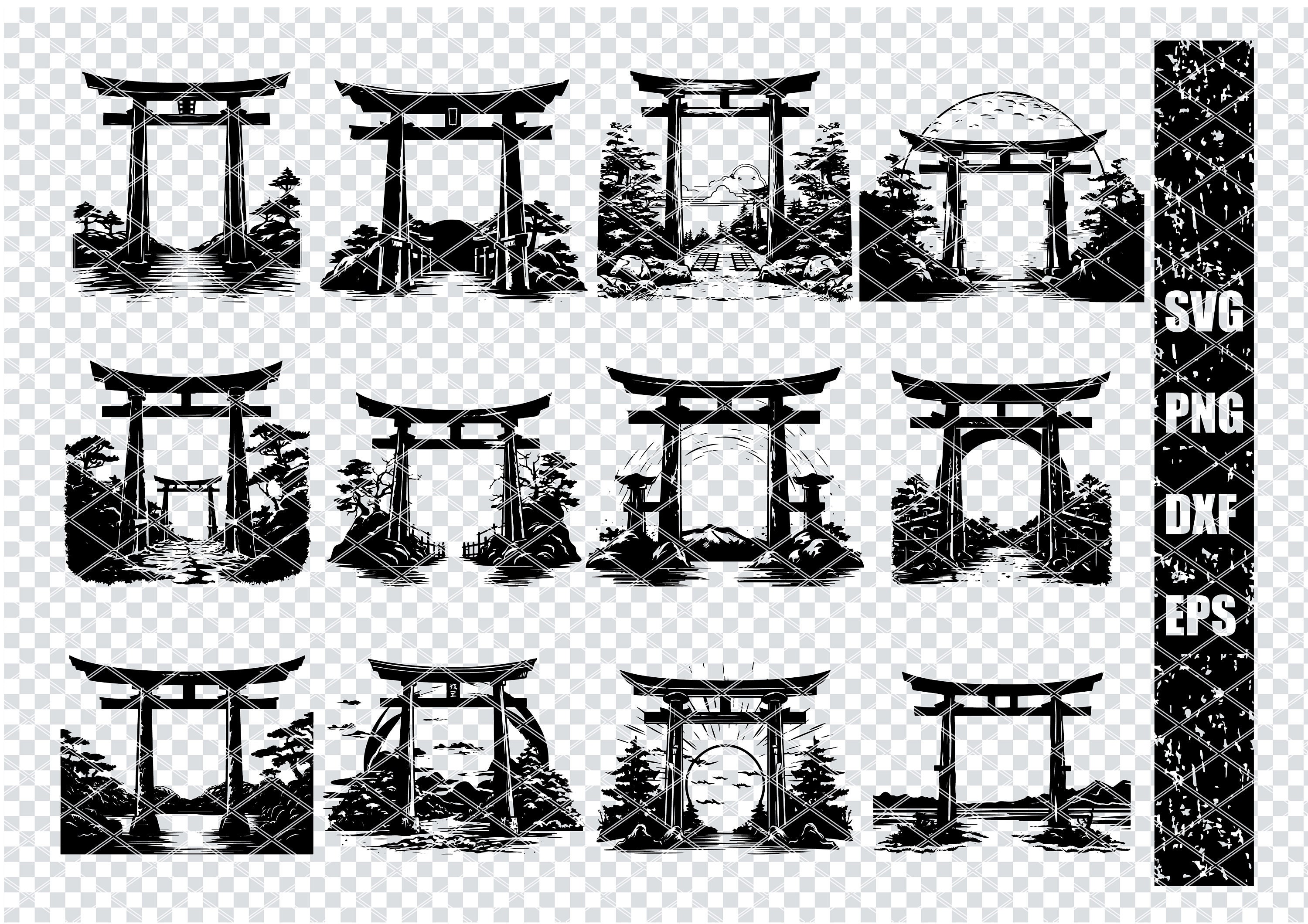 JAPANESE TORII GATE Svg, Japanese Arch Gate Svg Files for Cricut ...