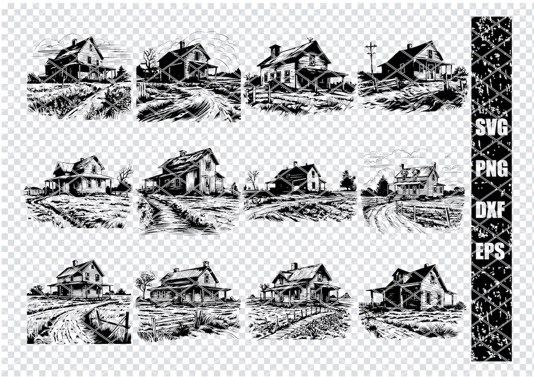 RUSTIC FARM HOUSE Svg, Rustic Ranch Retreat Svg Files for Cricut ...