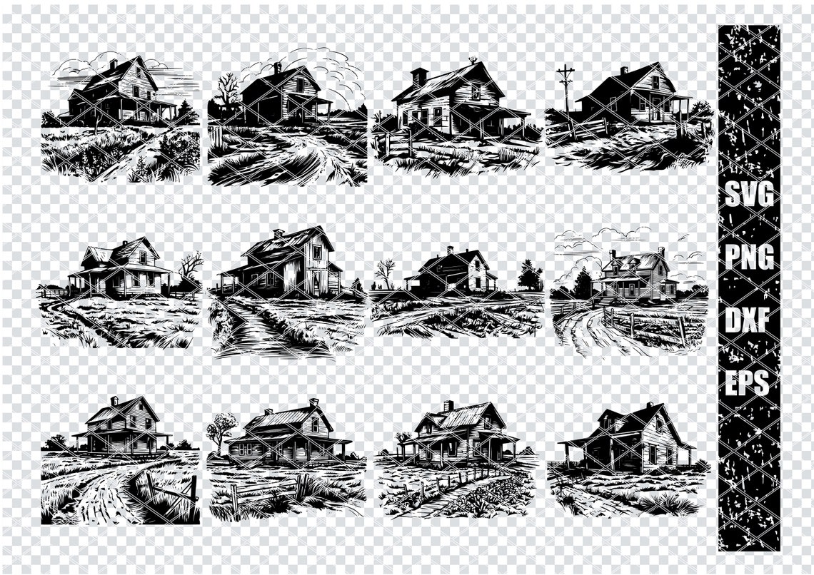RUSTIC FARM HOUSE Svg, Rustic Ranch Retreat Svg Files for Cricut ...