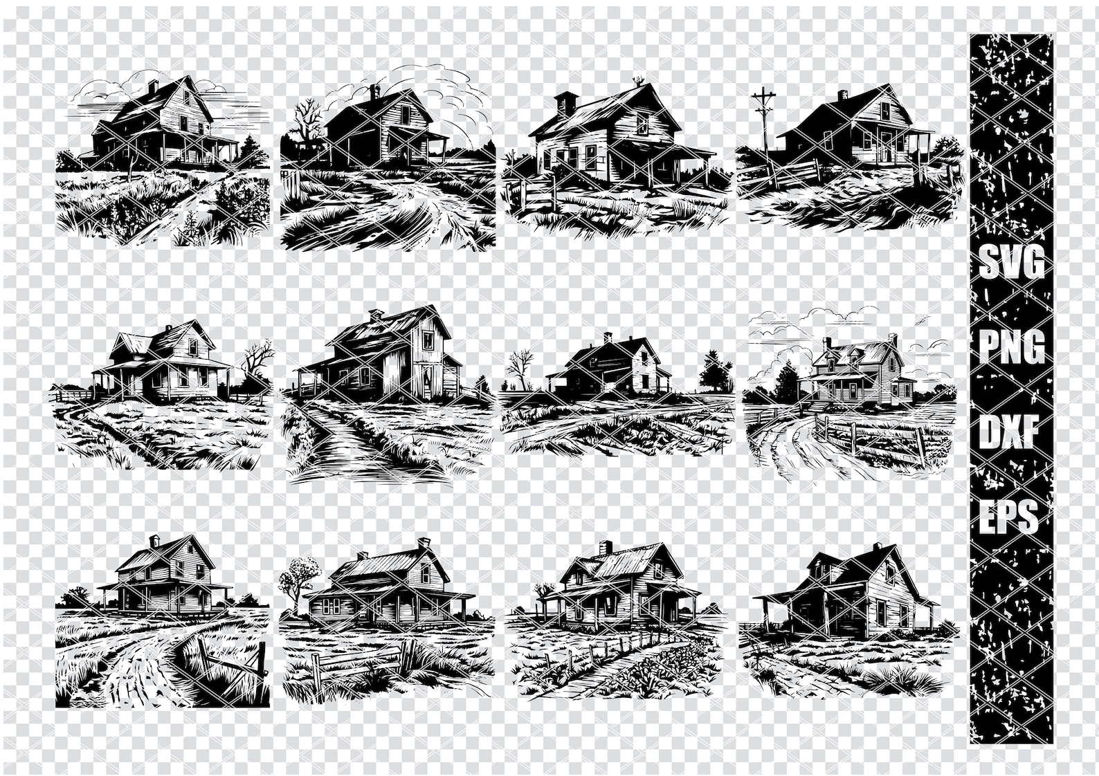 RUSTIC FARM HOUSE Svg, Rustic Ranch Retreat Svg Files for Cricut ...