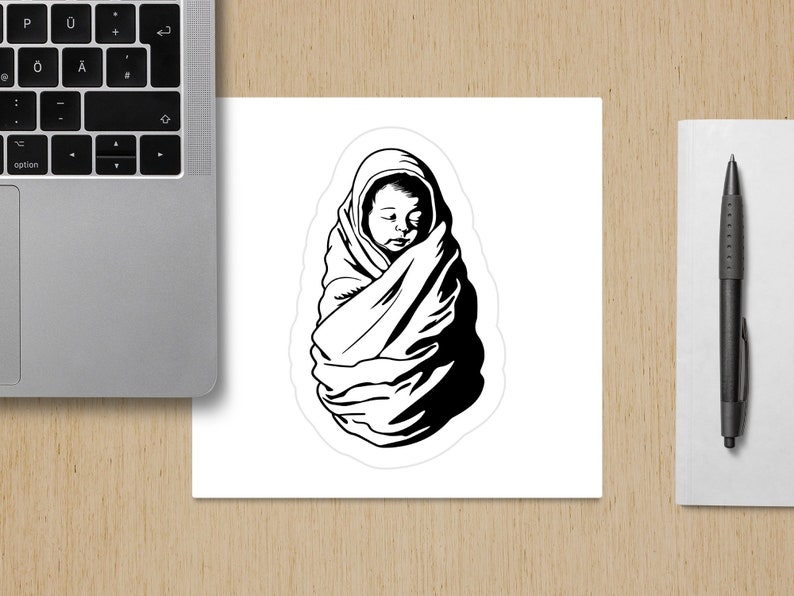 SWADDLED WRAPPED BABY Svg, Swaddled Infant Svg Files for Cricut ...