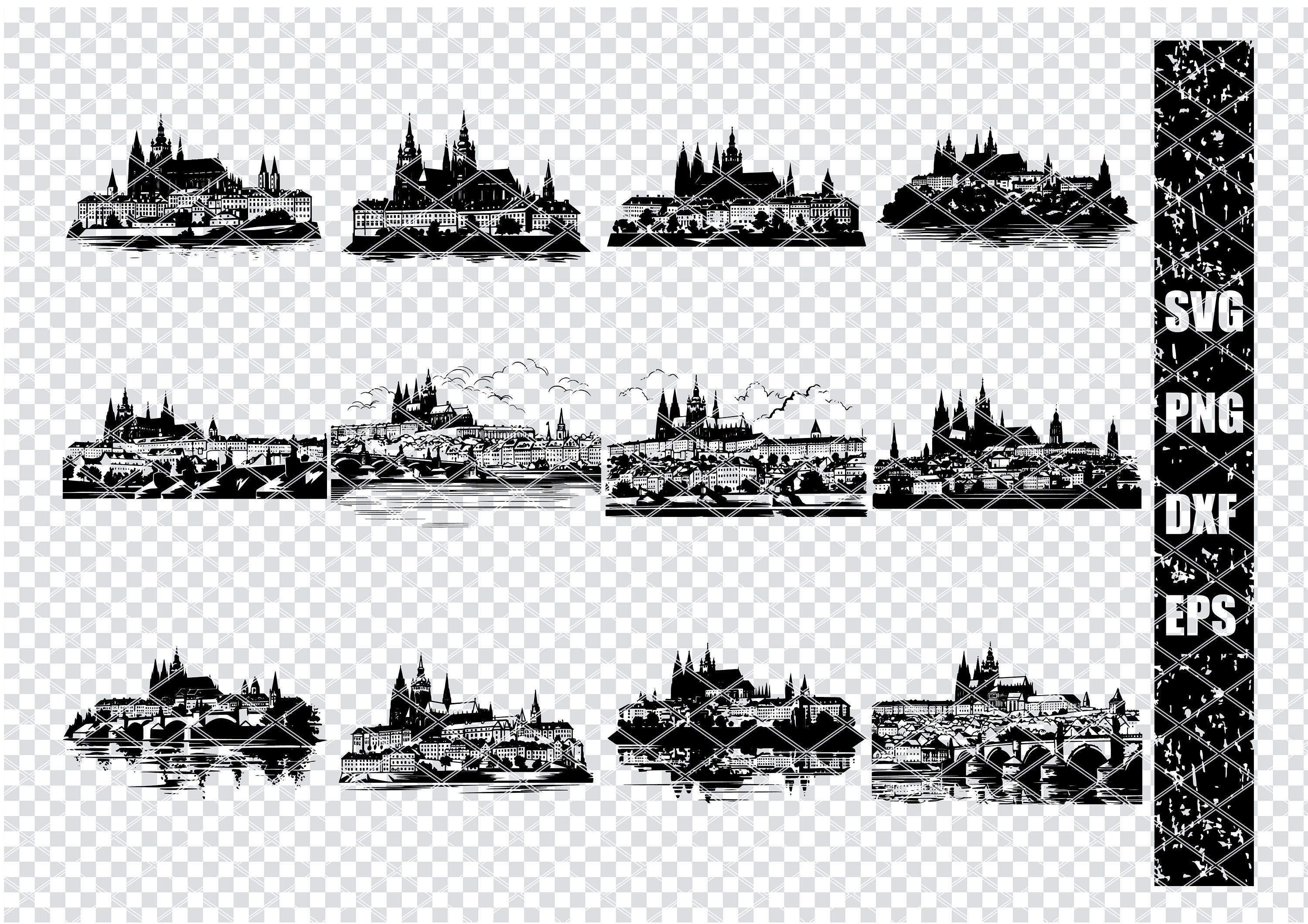 PRAGUE CASTLE SVG, Prague Castle Svg Files for Cricut, Prazsky Royal ...