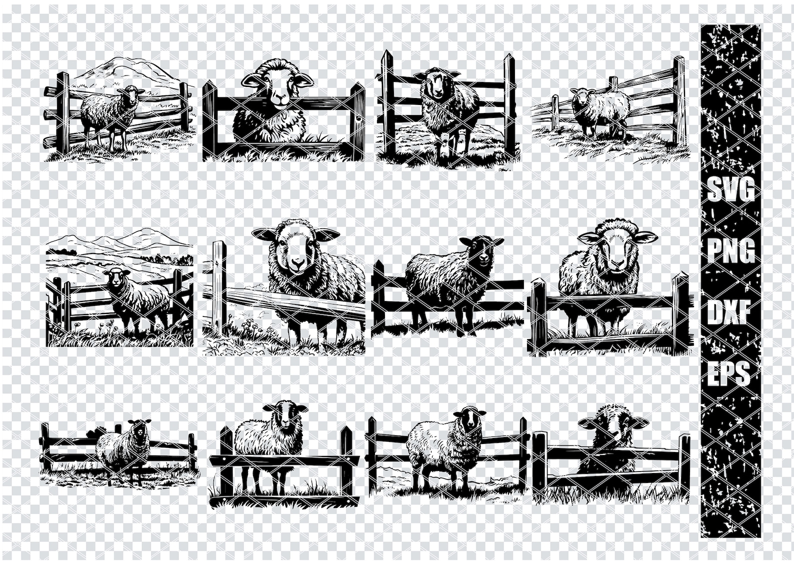 WOOLY SHEEP FARM Svg, Rustic Sheep Barn Svg Files for Cricut, Sheep ...