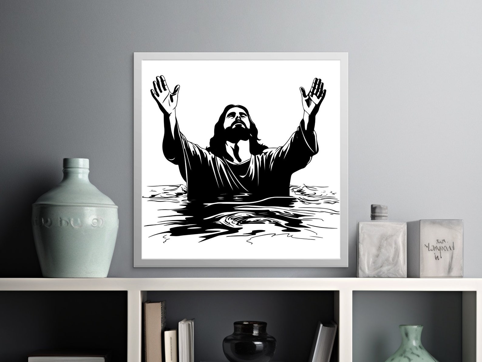 JESUS CHRIST on WATER Svg, Jesus Christ Messiah Svg Files for Cricut ...