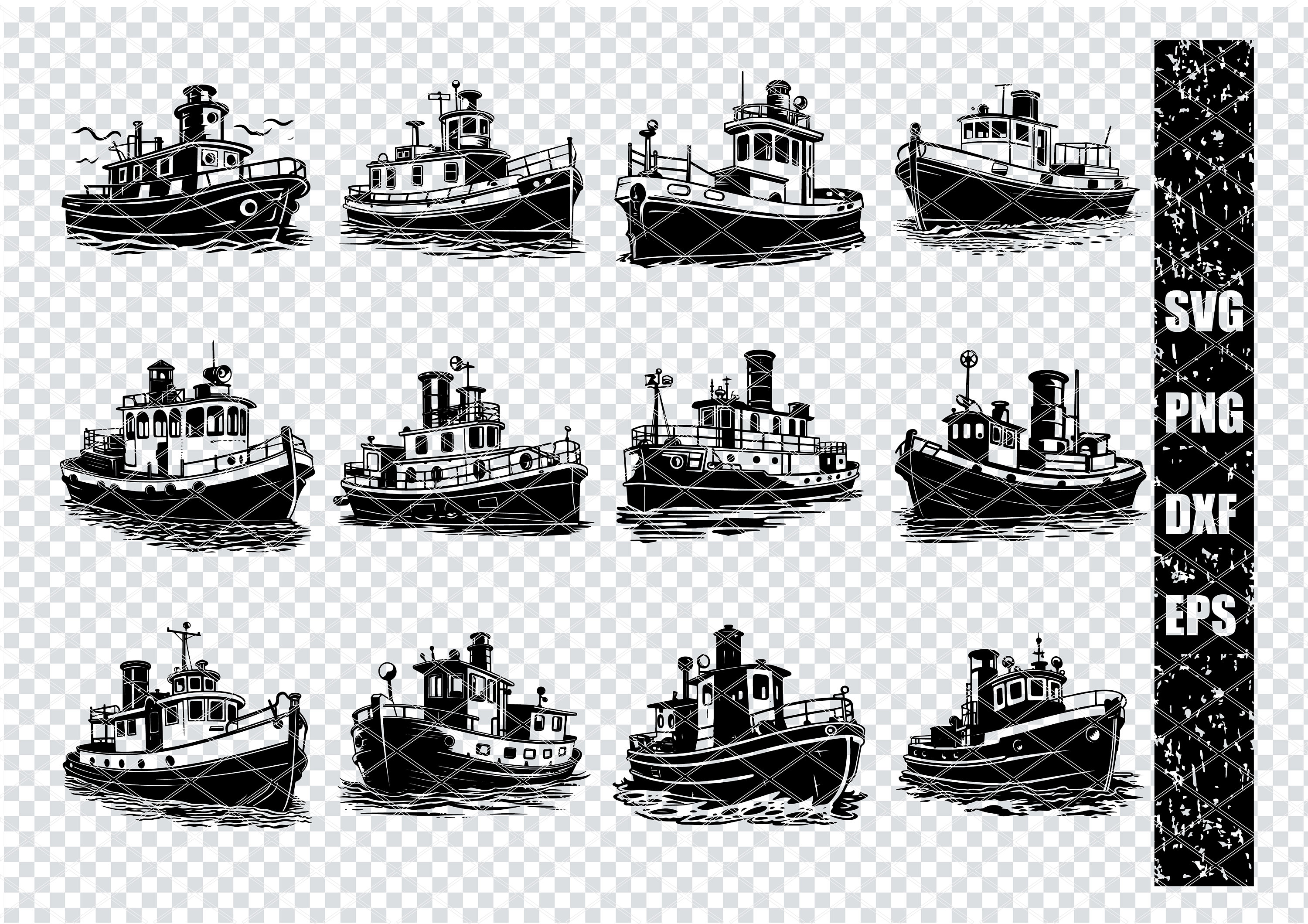 TUGBOAT SVG, TUGBOAT Svg Files for Cricut, Tugboat Clipart, Tugboat ...