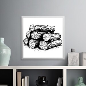 WOOD LOG PILE Svg, Firewood Pile Svg Files for Cricut, Lumber Pile ...