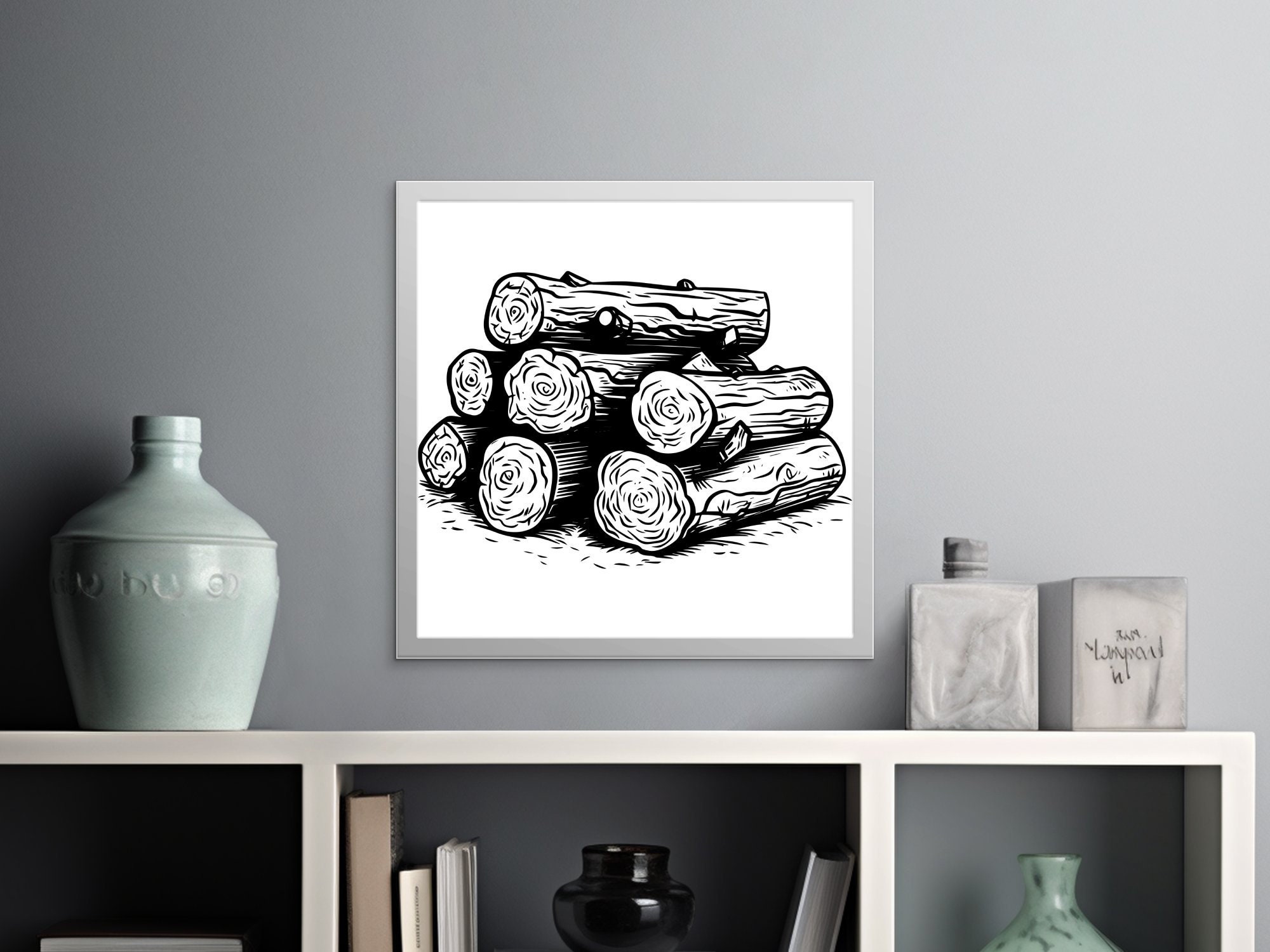 WOOD LOG PILE Svg, Firewood Pile Svg Files for Cricut, Lumber Pile ...