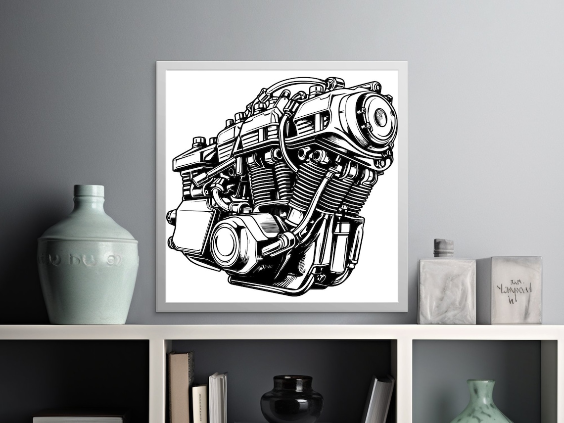 BIG BIKE ENGINE Svg, Motorcycle Engine Svg Files for Cricut, Motorcycle ...