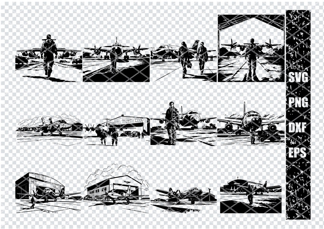 AIRBASE SVG, AIRPORT Flight Terminal Svg Files for Cricut, Airbase ...