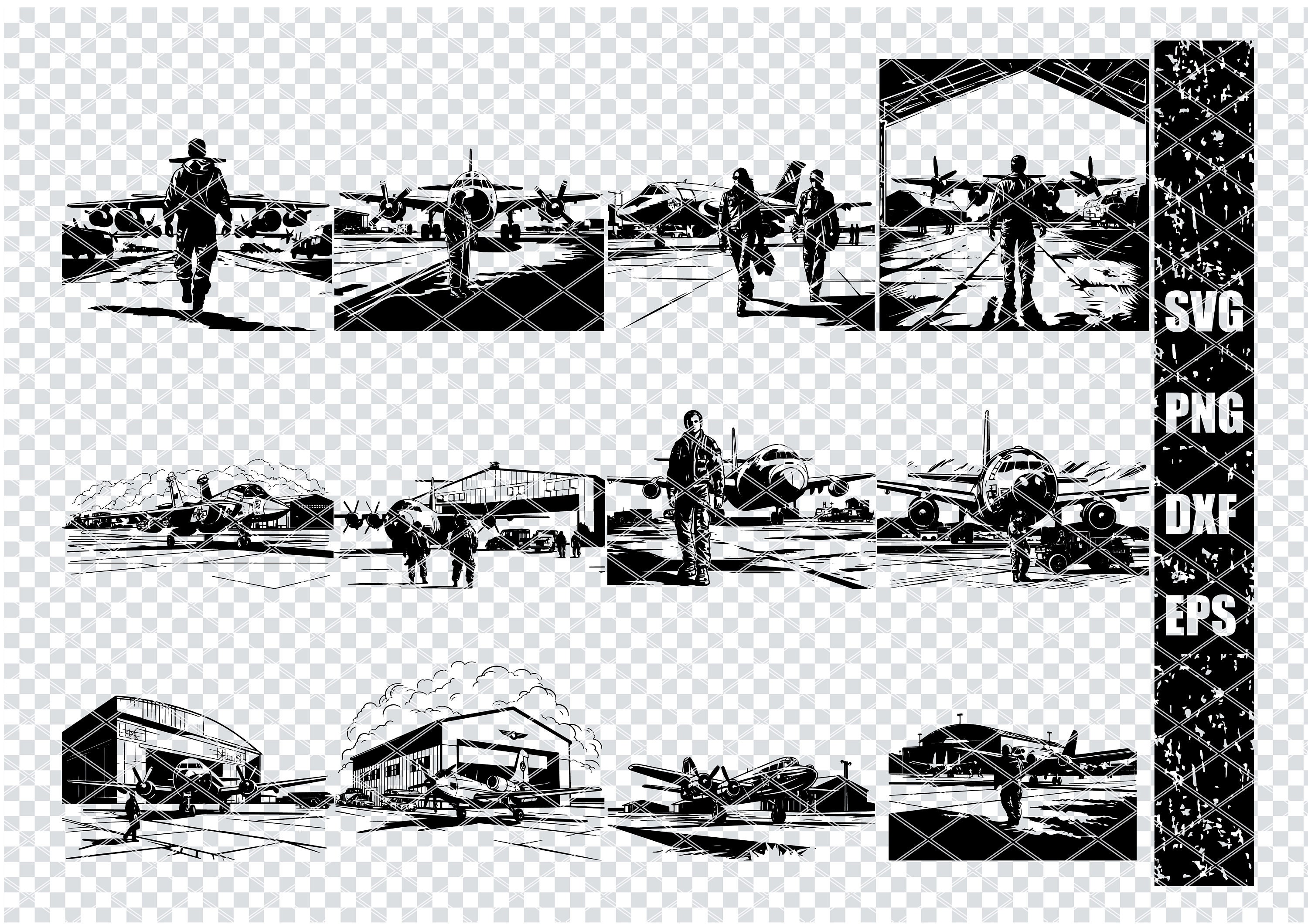AIRBASE SVG, AIRPORT Flight Terminal Svg Files for Cricut, Airbase ...