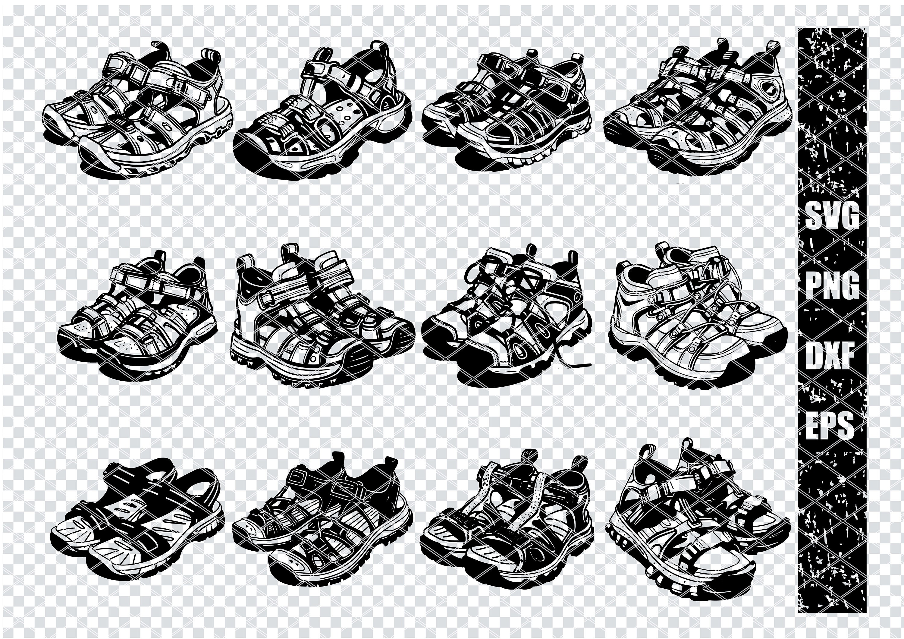 HIKING SANDALS SVG, Hiking Sandals Svg Files for Cricut, Hiking Sandals ...
