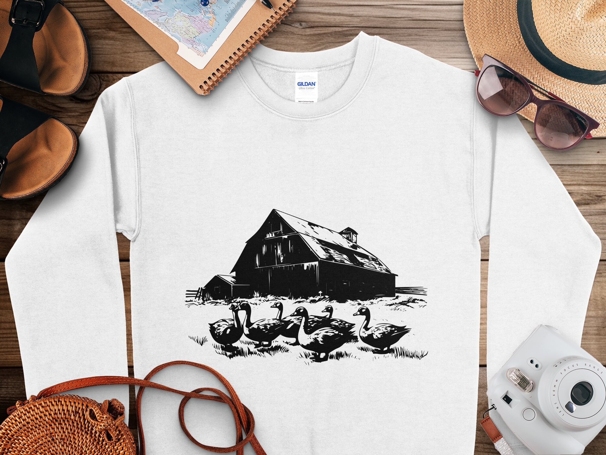 RUSTIC BARN GEESE Svg, Rustic Barn Goose Svg Files for Cricut, Old Farm ...