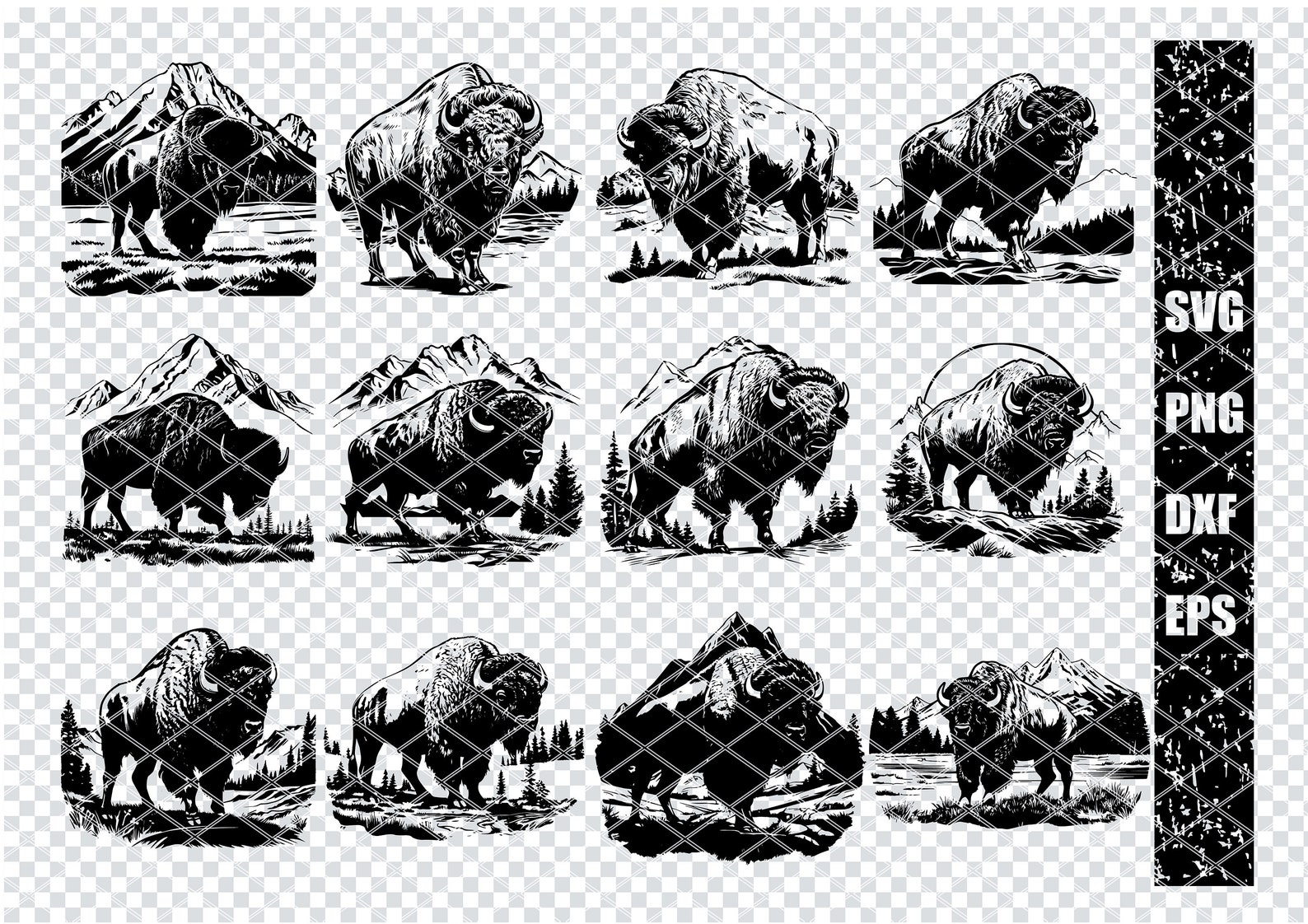 GRAND TETON BISON Svg, Grand Teton State Park Svg Files for Cricut ...