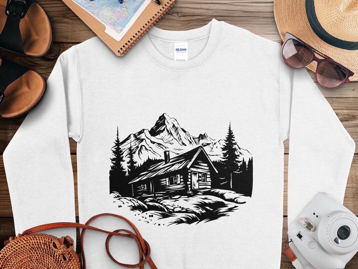RUSTIC LOG CABIN Svg, Wilderness Wood Cabin Svg Files for Cricut, Wood ...