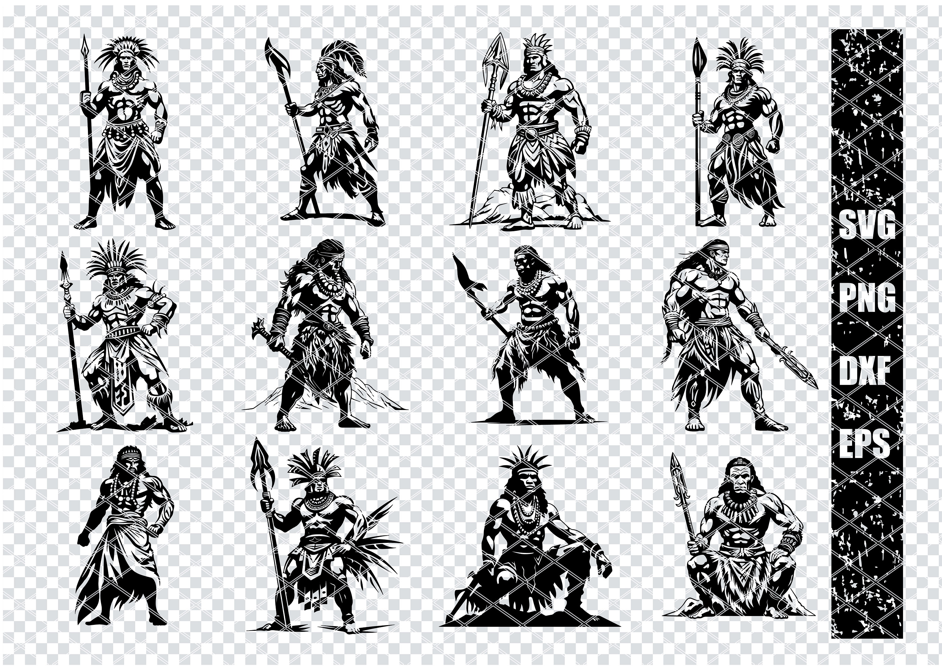 NATIVE HAWAIIAN WARRIOR Svg, Polynesian Warrior Svg Files for Cricut ...