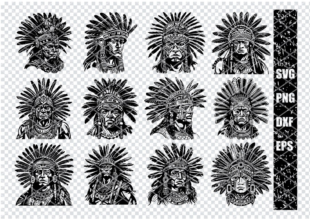 MALE AZTEC WARRIOR Svg, Ancient Aztec Warrior Svg Files for Cricut ...