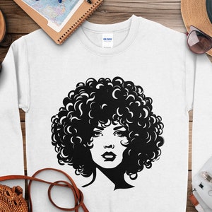 CURLY HAIRED WOMAN Svg, Curly Wavy Locks Svg Files for Cricut, Curly ...