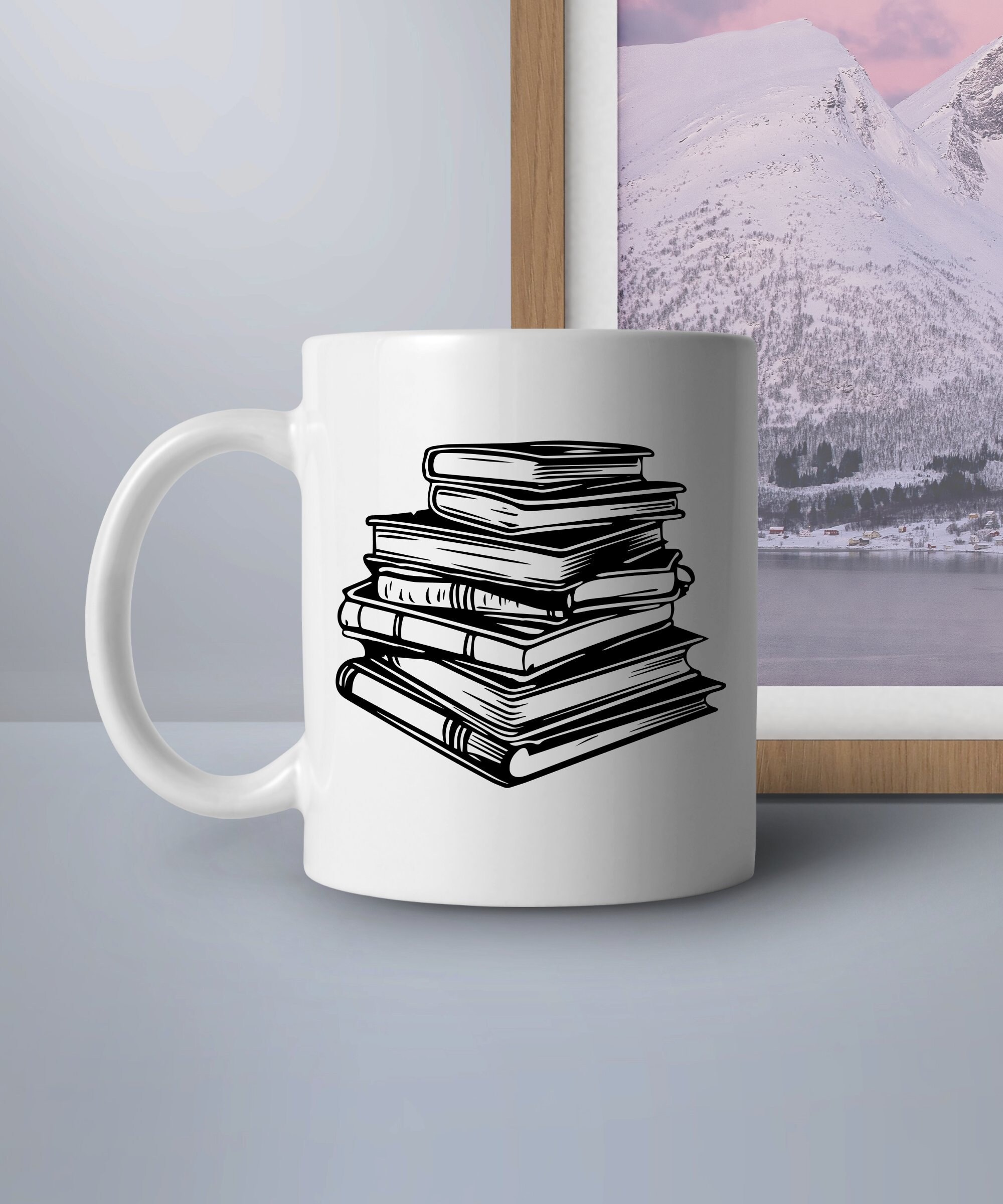 BOOK STACK TOWER Svg, Book Pile Svg Files for Cricut, Library Book ...