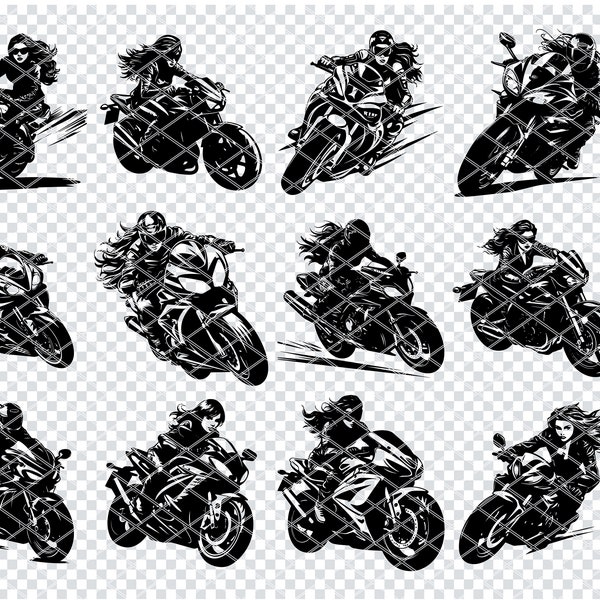 Lady Rider Sticker - Etsy