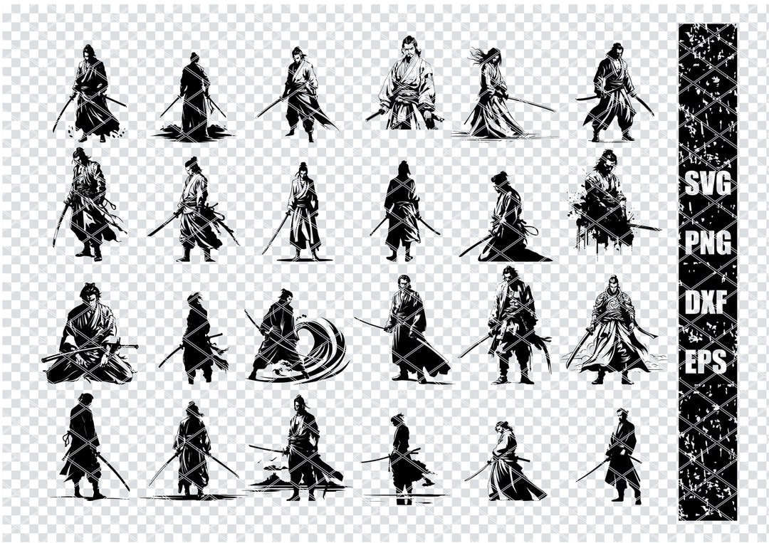 JAPANESE SAMURAI With KATANA Svg, Japanese Samurai Svg Files for Cricut ...