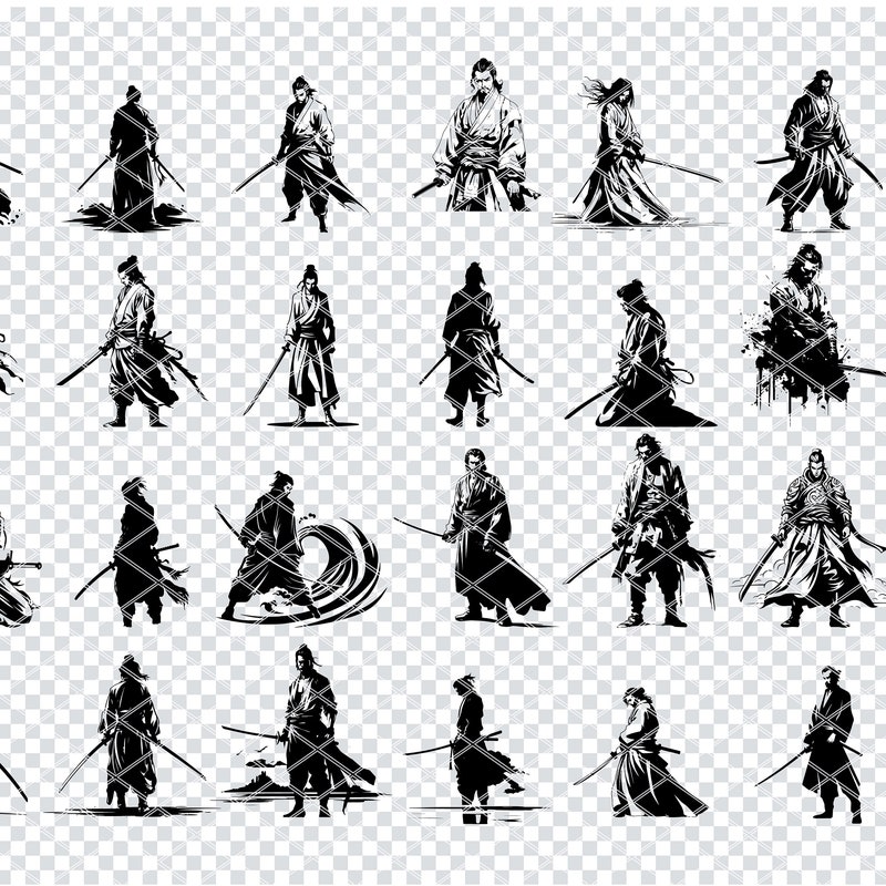 Female Samurai Canvas - Etsy