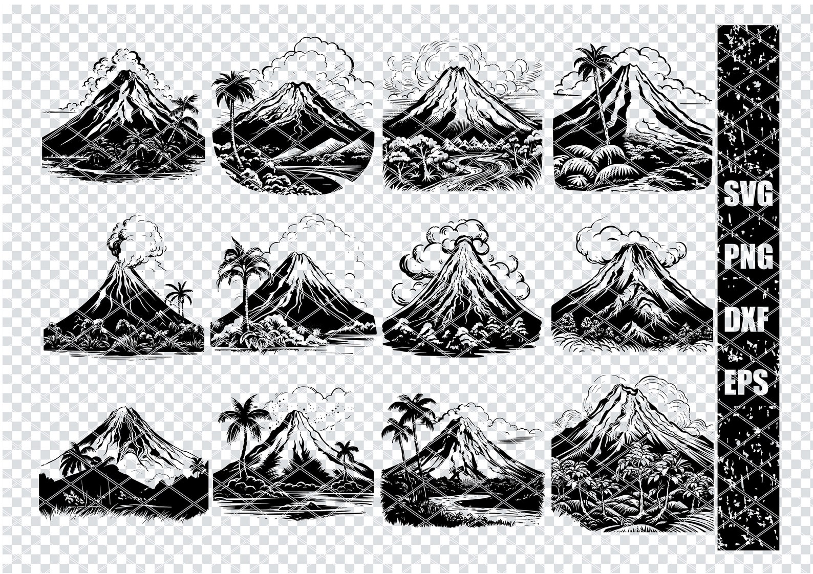 ARENAL VOLCANO SVG, Costa Rica Park Svg Files for Cricut, Volcano ...