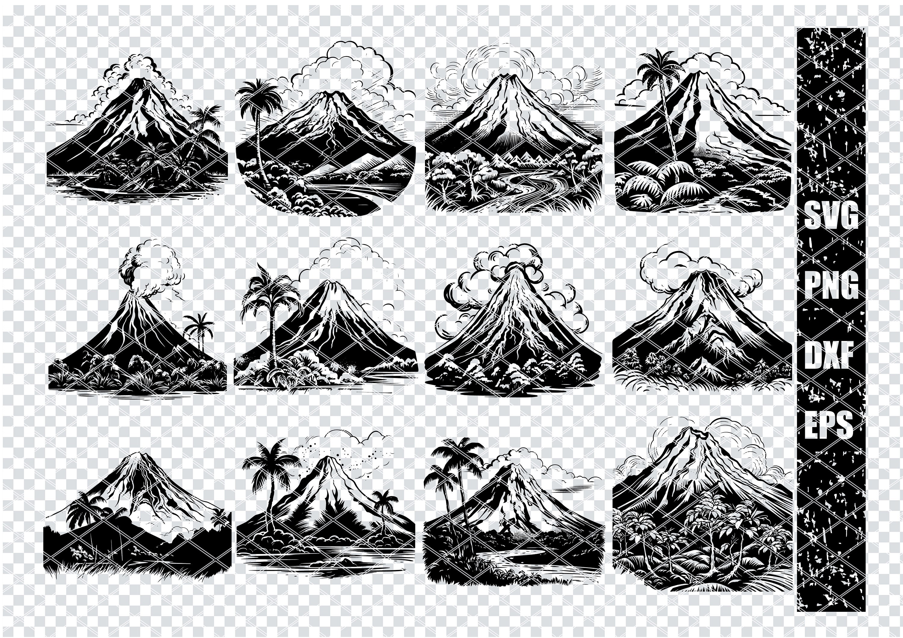 ARENAL VOLCANO SVG, Costa Rica Park Svg Files for Cricut, Volcano ...