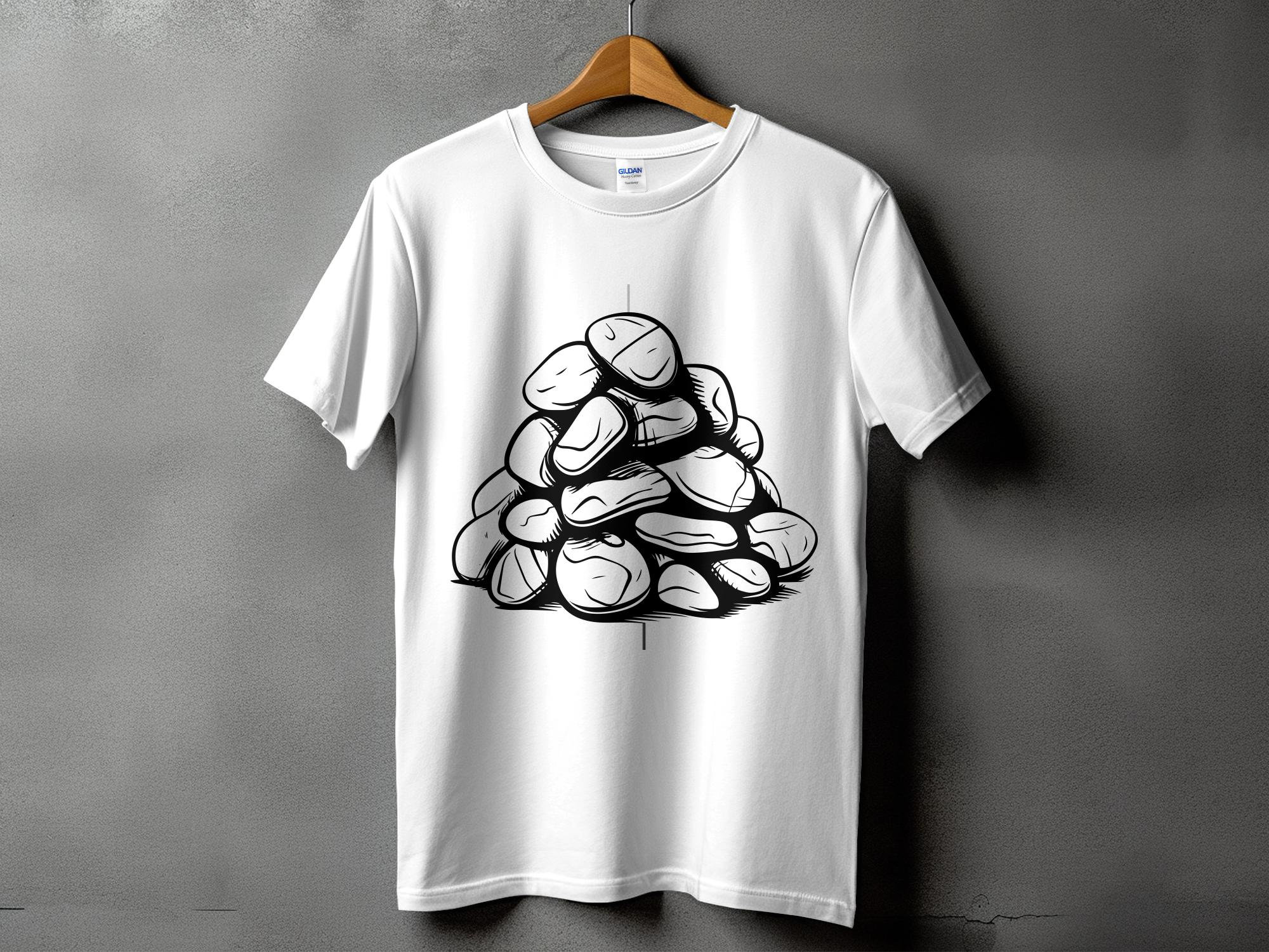 PEBBLES PILE SVG, Smooth Gravel Pile Svg Files for Cricut, River ...