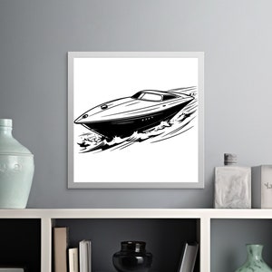 SPEEDBOAT POWERBOAT SVG, Speedboat Racing Svg Files for Cricut, Fishing ...