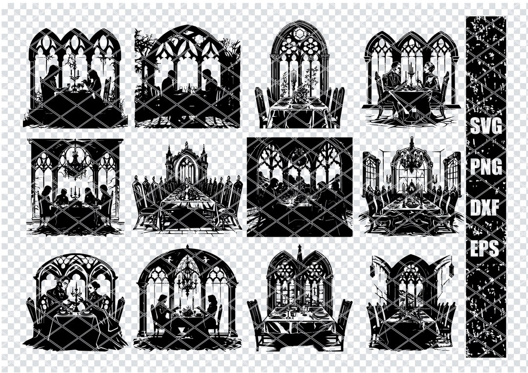 GOTHIC TABLE BAROQUE Svg, Dark Medieval Table Svg Files for Cricut ...