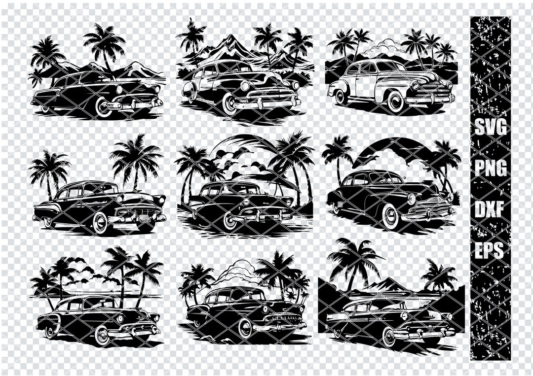 VINTAGE CLASSIC CAR Svg, Antique Automobile Svg Files for Cricut ...