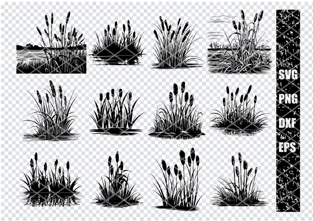 CATTAIL REED GRASS Svg, Cattail Swamp Grass Svg Files for Cricut ...