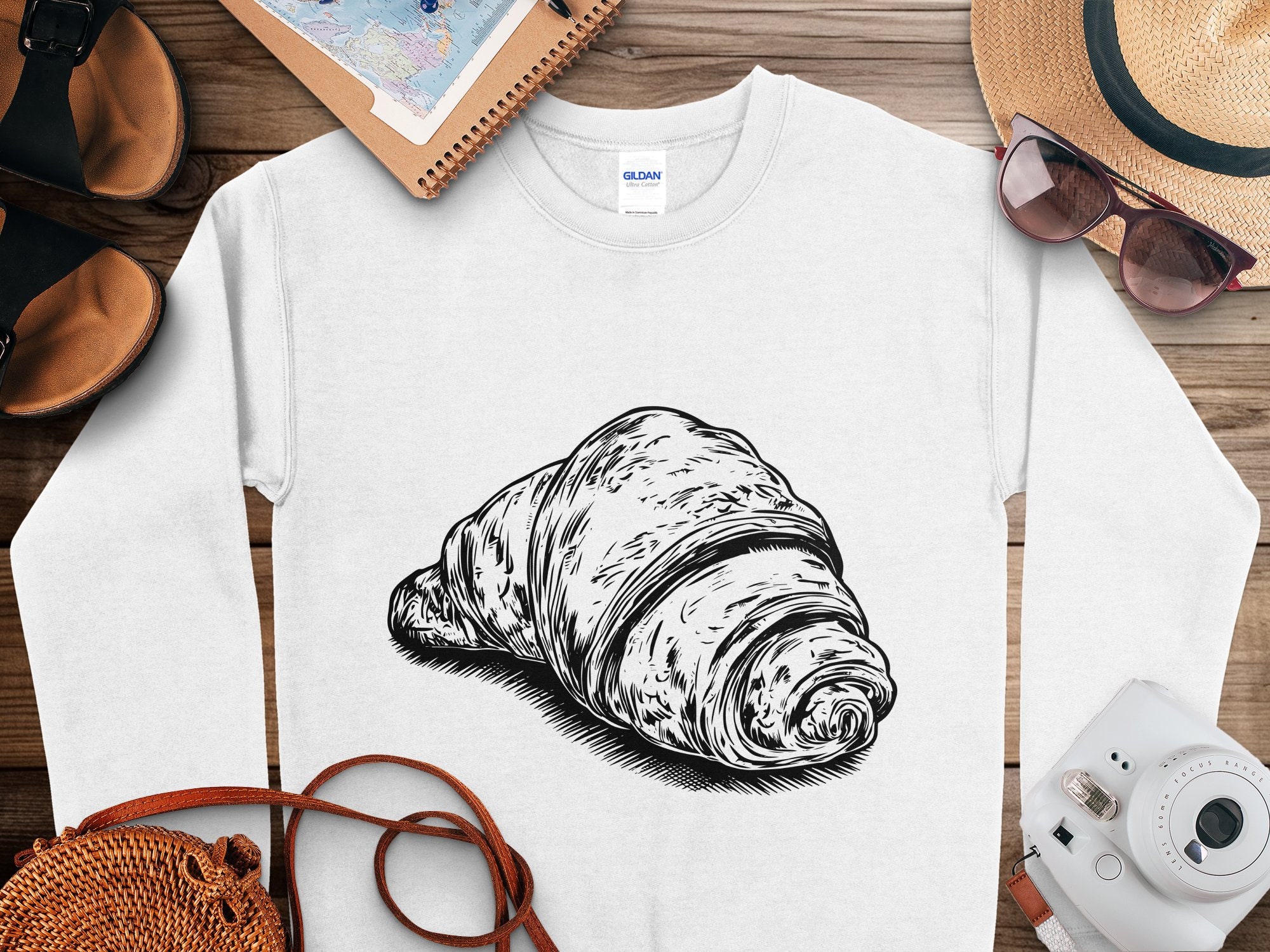 CROISSANT SVG, CROISSANT Svg Files for Cricut, Croissant Clipart, Laser ...