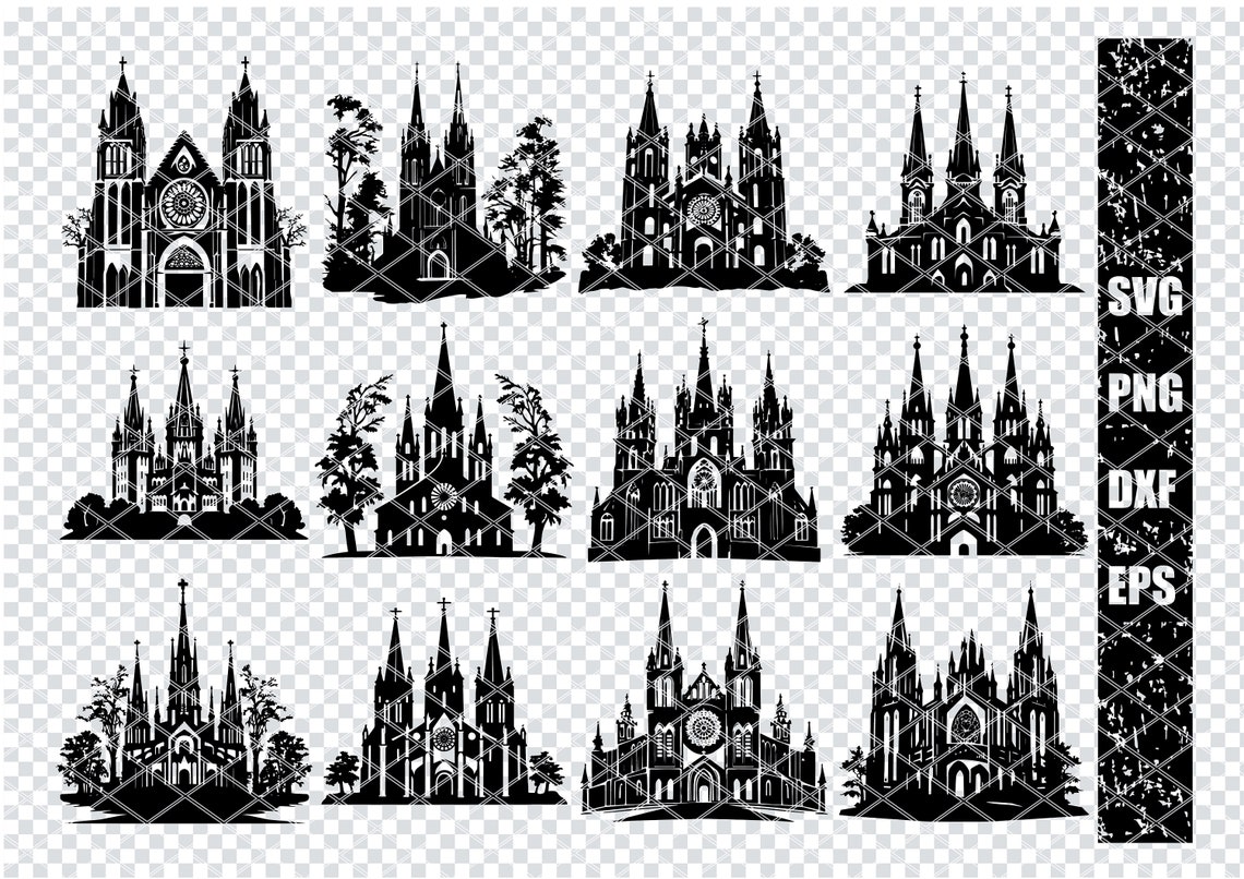 CHURCH CATHEDRAL SVG, Cathedral Svg Files for Cricut Worship Place ...