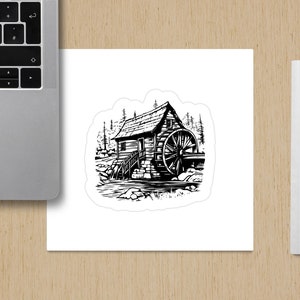 WATERWHEEL MILL SVG, Waterwheel Hydropower Svg Files for Cricut, Rustic ...