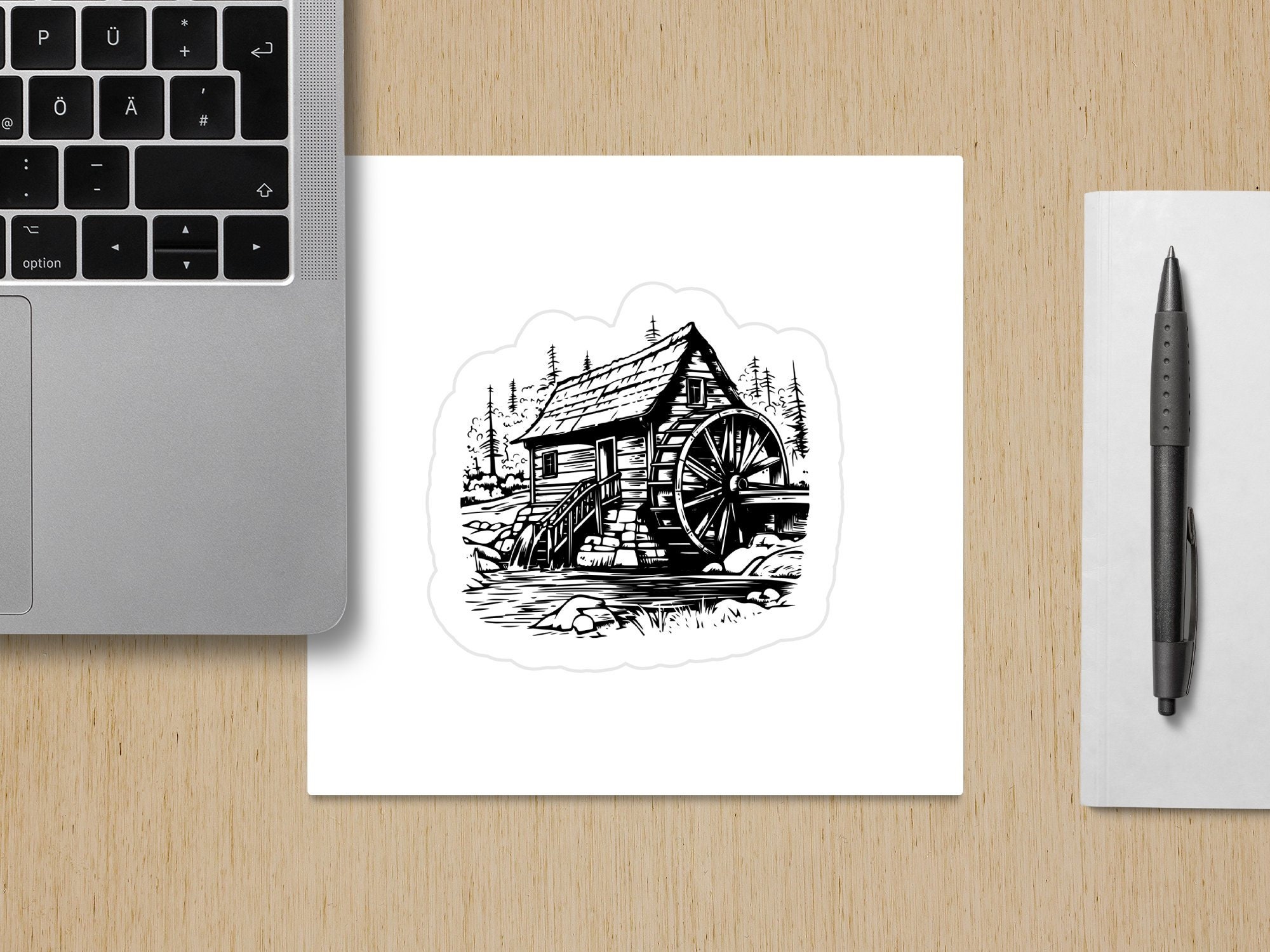 WATERWHEEL MILL SVG, Waterwheel Hydropower Svg Files for Cricut, Rustic ...